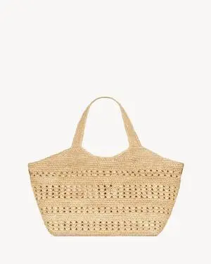 Saint Laurent Icare Medium In Raffia
