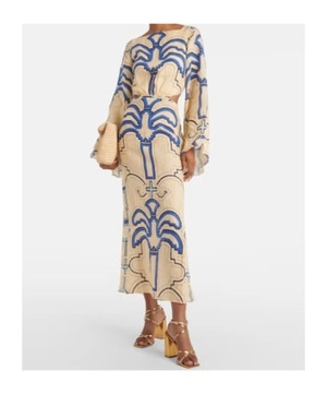Johanna Ortiz Linen Midi Dress