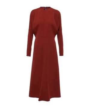 Victoria Beckham Dolman Cady Midi Dress - Red