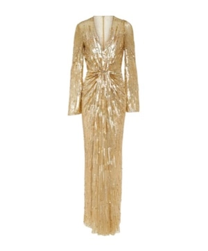 Jenny Packham Margot Sequined Gown - Nude