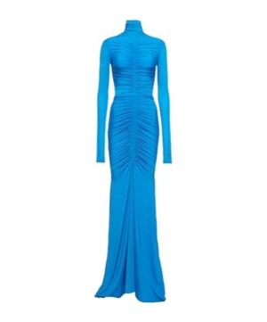 Alex Perry Garner Turtleneck Gown - Blue