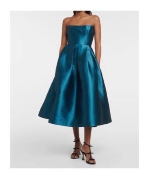 Alex Perry Strapless Faille Midi Dress