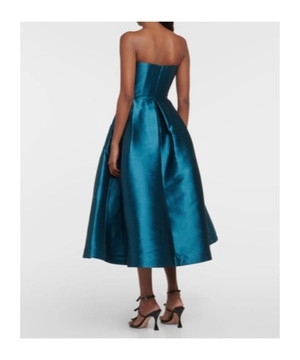 Alex Perry Strapless Faille Midi Dress