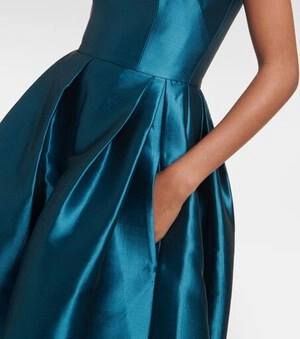 Alex Perry Strapless Faille Midi Dress