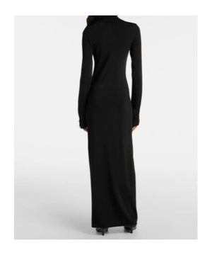 Galvan Iris Turtleneck Jersey Maxi Dress