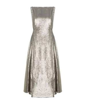 EMILIA WICKSTEAD Chaya Sequined Midi Dress - White
