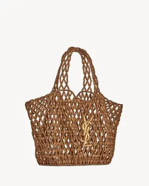 Saint Laurent Icare Medium In Wood Beads