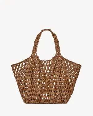 Saint Laurent Icare Medium In Wood Beads