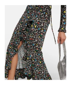 Rabanne Printed Wrap Midi Dress
