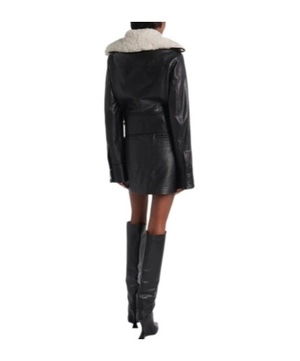 Sportmax Shearling-trimmed Leather Jacket
