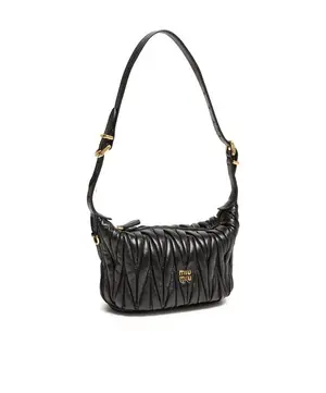 Miu Miu Quilted Logo Shoulder Bag