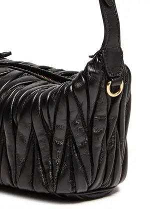 Miu Miu Quilted Logo Shoulder Bag