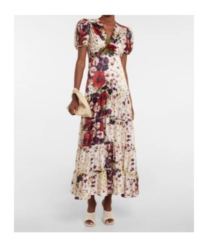 RODARTE Floral Silk Charmeuse Maxi Dress