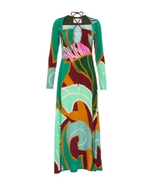 Johanna Ortiz Printed Maxi Dress - Green