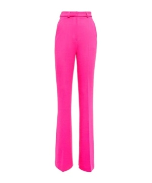 David Koma High-rise Flared Wool-blend Pants - Pink