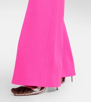 David Koma High-rise Flared Wool-blend Pants
