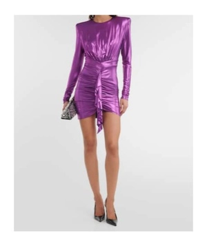 Alexandre Vauthier Draped Satin Jersey Minidress