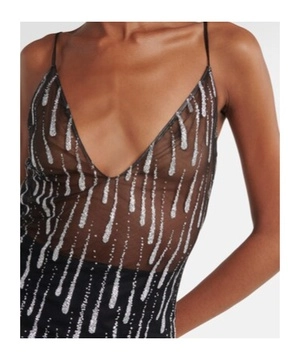 RODARTE Embellished Semi-sheer Maxi Dress