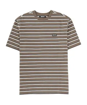 ROTATE BY BIRGER CHRISTENSEN Crew Neck Striped T-shirt - Gray