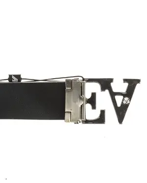 Emporio Armani Logo Buckle Leather Belt