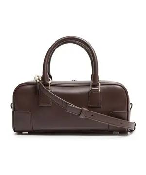 Loewe Amazona 23 Cropped Bag In Shiny Calfskin - Black