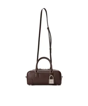 Loewe Amazona 23 Cropped Bag In Shiny Calfskin - Black