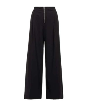 Proenza Schouler High-rise Wide-leg Wool-blend Pants - Black