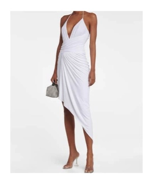 Alexandre Vauthier Asymmetrical Halterneck Midi Dress