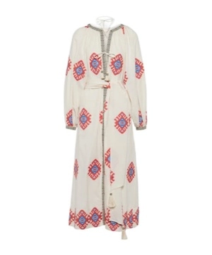 Johanna Ortiz Jacquard Midi Dress - Nude
