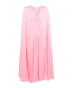 Alex Perry Crepe Shawl Cape Midi Dress
