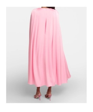 Alex Perry Crepe Shawl Cape Midi Dress