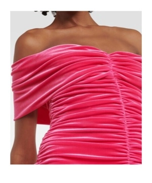 Monique Lhuillier Off-shoulder Velvet Gown