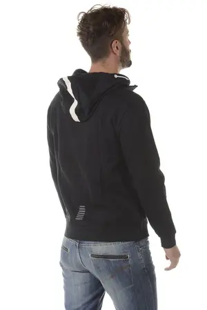 EA7 Logo Zip Up Hooded Jacket