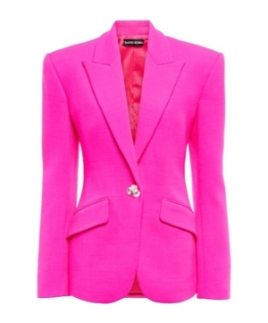 David Koma Embellished Virgin Wool Blazer - Blue