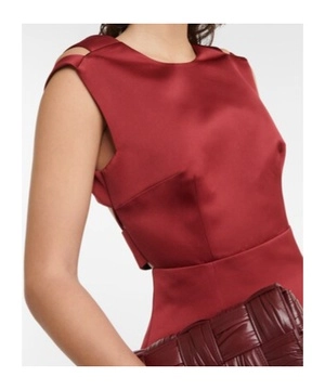 EMILIA WICKSTEAD Cut Out Satin Midi Dress