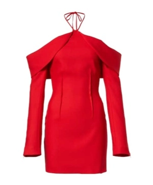 David Koma Wool-blend Minidress - Red