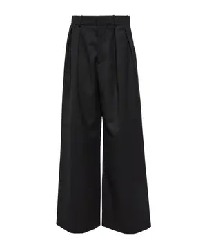 Wardrobe.NYC Low-rise Wide-leg Casual Pants - Black