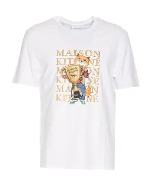 Maison Kitsuné Fox Champion Printed Crewneck T-shirt