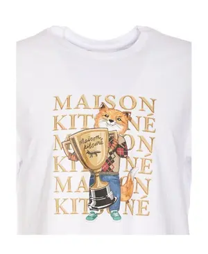 Maison Kitsuné Fox Champion Printed Crewneck T-shirt