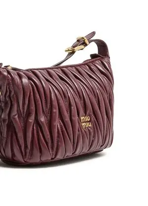 Miu Miu Quilted Logo Shoulder Bag