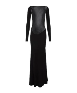 Alex Perry Open-back Jersey Gown - Black