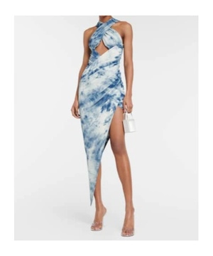 Alexandre Vauthier Printed Cut-out Midi Dress