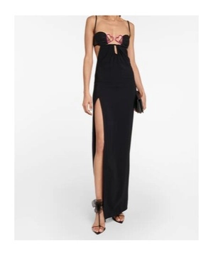 NENSI DOJAKA Embellished Maxi Dress With Cutout Bodice