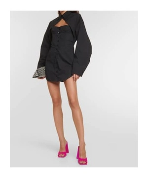 Attico Cutout Cotton-blend Minidress