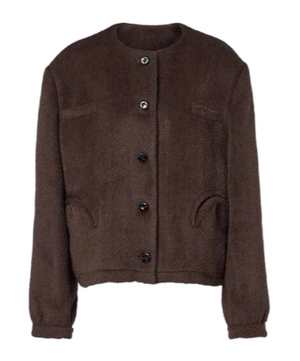 BLAZÉ MILANO Gliss Chevron Alpaca And Wool Jacket - Black