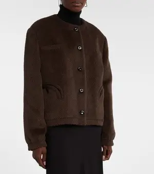BLAZÉ MILANO Gliss Chevron Alpaca And Wool Jacket