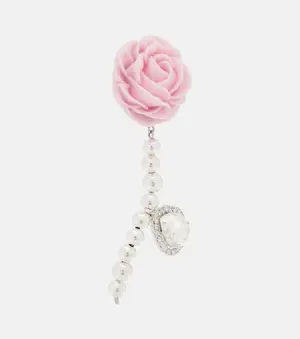 Magda Butrym Embellished Rose Drop Earrings