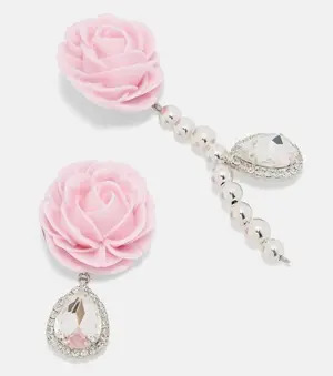Magda Butrym Embellished Rose Drop Earrings