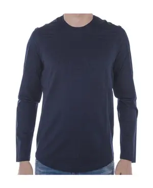 Emporio Armani Navy Blue Round-necked T-shirt