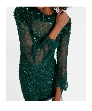 Jenny Packham Embellished Tulle Gown